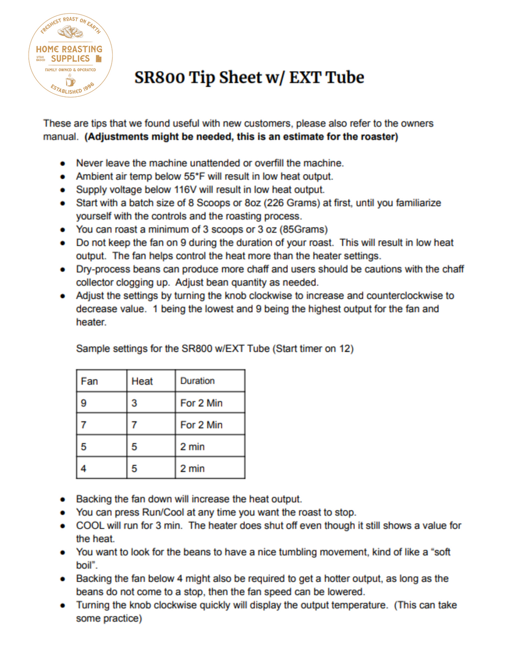 Downloads | Home Roasting Supplies
